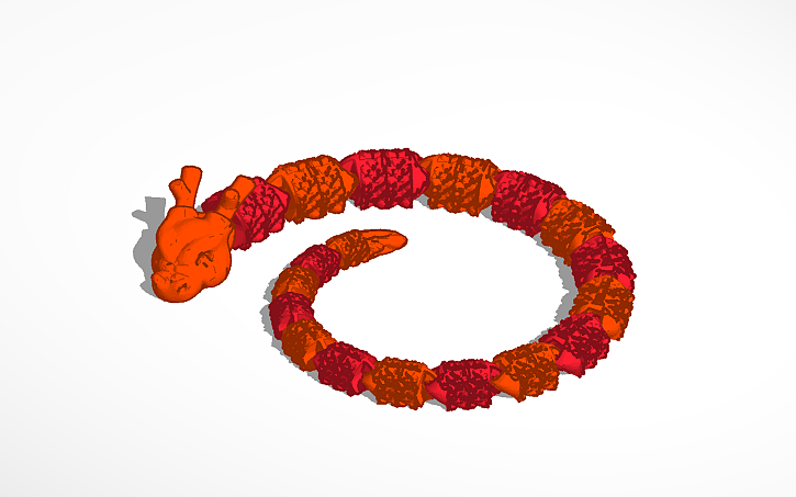 3d Design Articulated Cali Dragon Tinkercad 