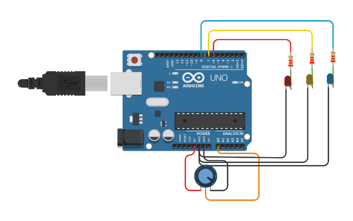 Circuit design Analogico | Tinkercad