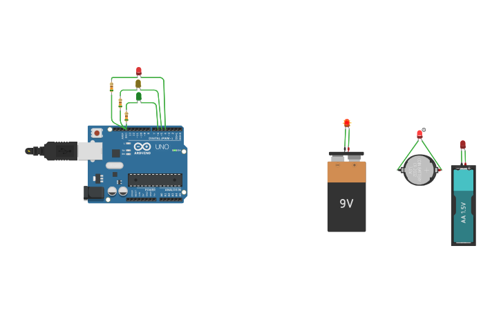 Circuit Design Semáforo Tinkercad