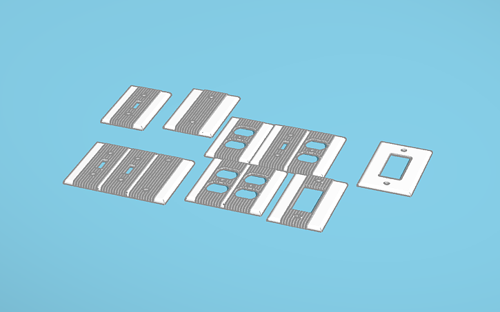 3D design Leviton switch and outlet covers - Tinkercad