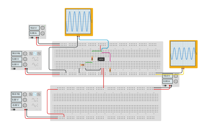 Circuit design Abbigail Angela Supit_Closed Loop Non-Inverting Op-Amp - Tinkercad