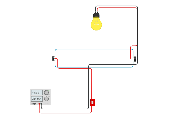 Circuit design Interruptor em paralelo | Tinkercad