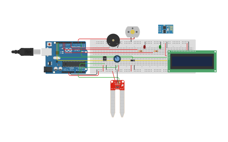 Circuit Design Advance Smart Irrigation System Tinkercad