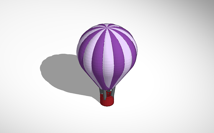 3D design hot air balloon | Tinkercad