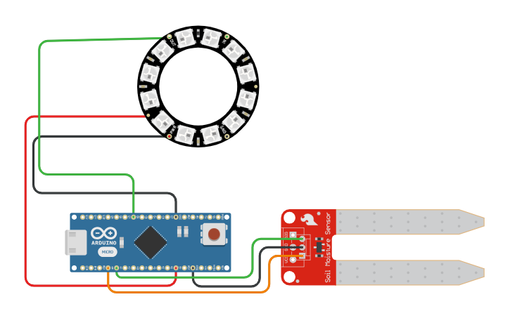 Circuit Design Arduino Micro Larson Scanner Cylon Led Rgb Neopixel Tinkercad