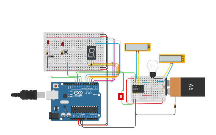 Circuit design Complete Rocket Launcher - Tinkercad