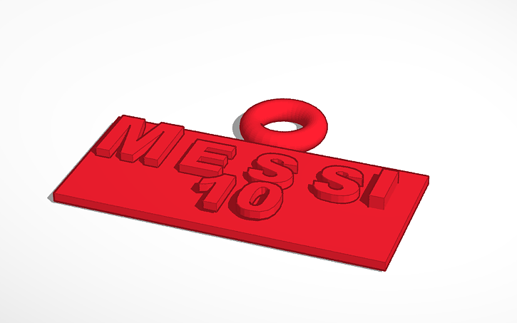 3D design Messi 10 - Tinkercad