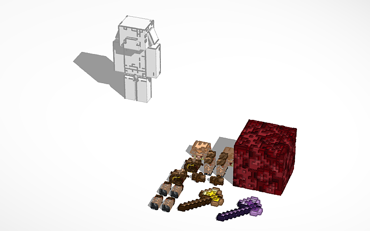 3D design minecraft piglins #2 - Tinkercad