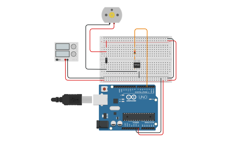 Circuit design Solenoid Valve - Tinkercad