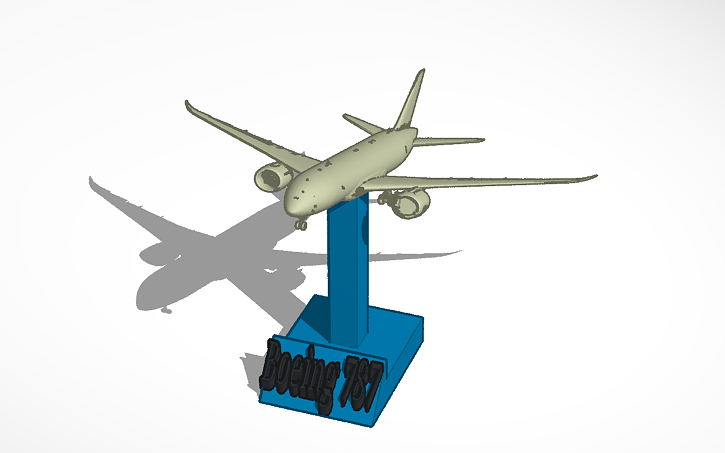 3D design 787 model - Tinkercad