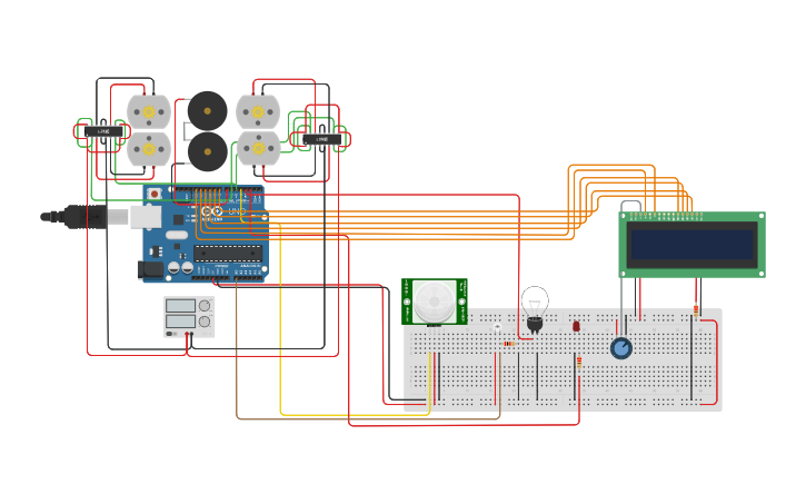 Circuit Design Copy Of Pintu Otomatis Tinkercad