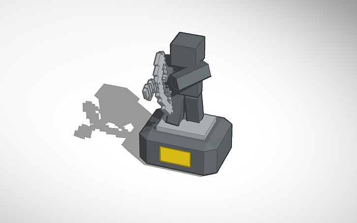 3D design MINECRAFT ARCHER STONE STATUE | Tinkercad