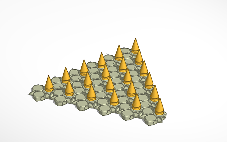3D design spike plate male - Tinkercad
