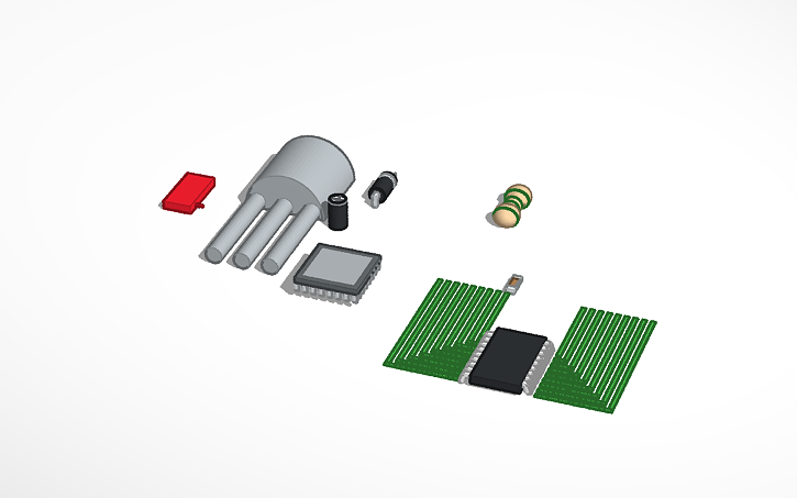 3d Design Electronic Circuit Components Tinkercad