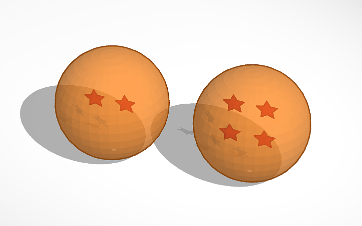 3D design Dragon Balls - Tinkercad