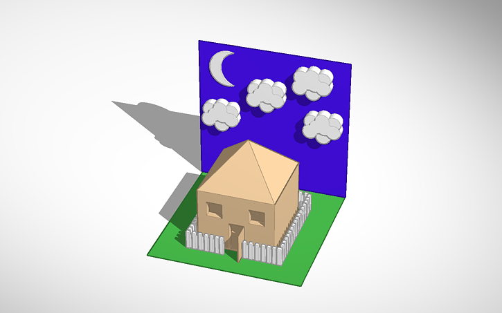 3D design A Children House Drawing | Tinkercad