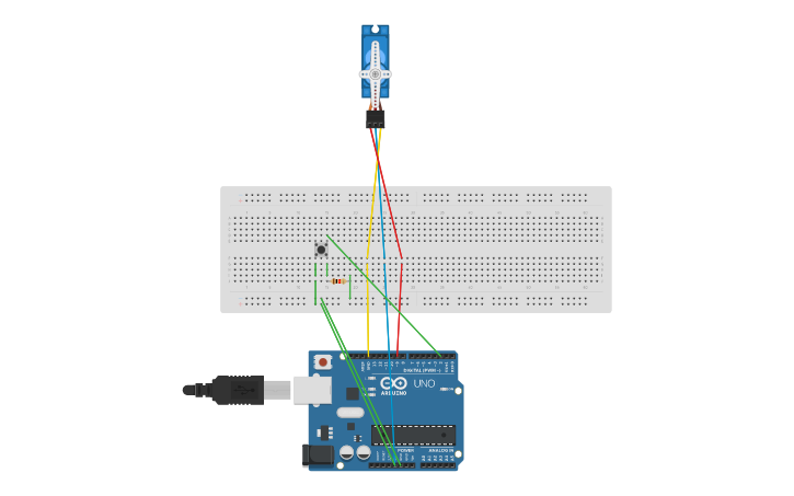 Circuit design Servo Motor - Tinkercad