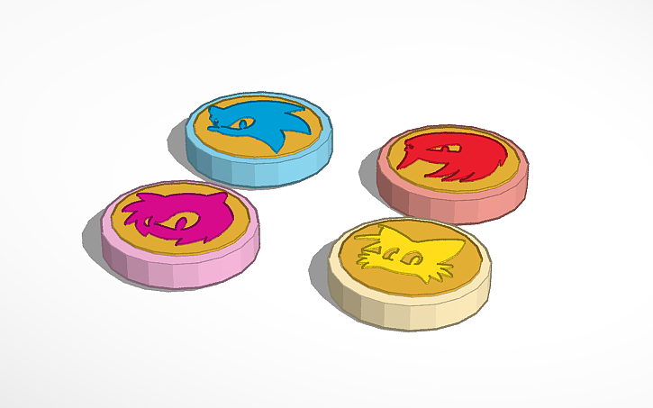 3D design Sonic Coins | Tinkercad