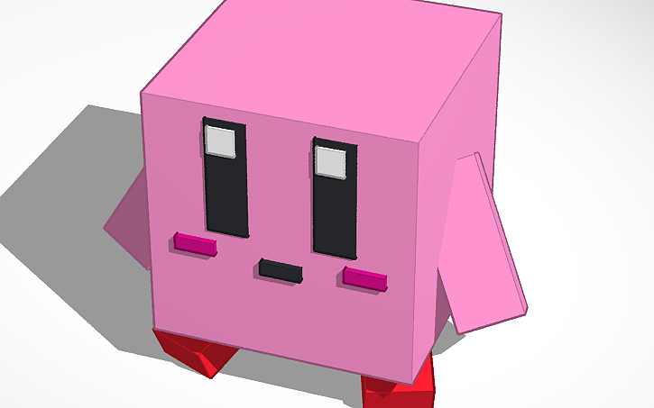 3D design Minecraft Kirby - Tinkercad