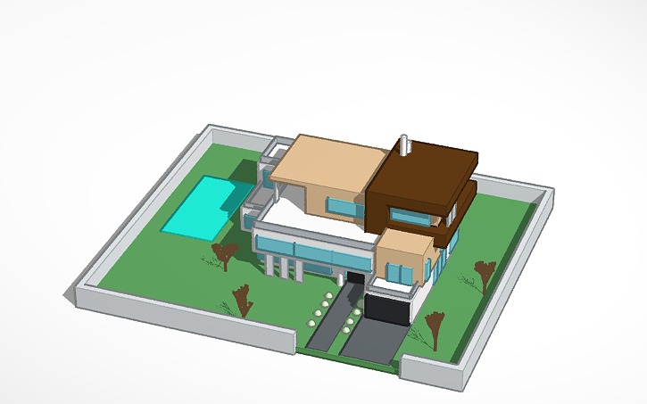 3D design Casa moderna pdrbdosc - Tinkercad
