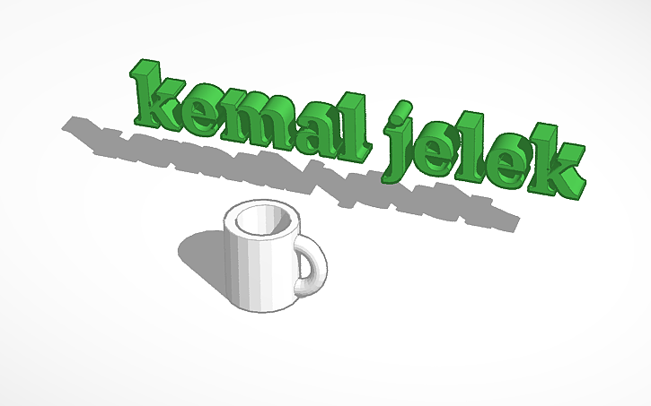 3D design kemal jelek coffe mug - Tinkercad