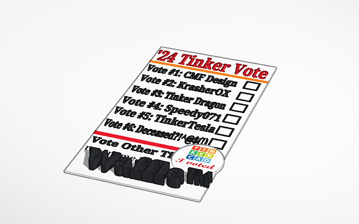 3D design My vote - Tinkercad