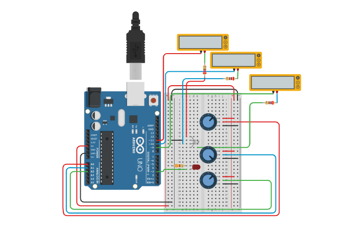 Circuit Design Esempio Led Dimming And Rgb Color Tinkercad
