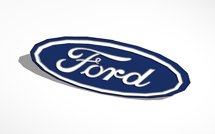 3D design ford logo - Tinkercad
