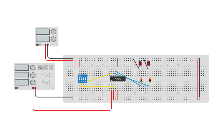 Circuit Design T Flipflop To Jk Flipflop Tinkercad