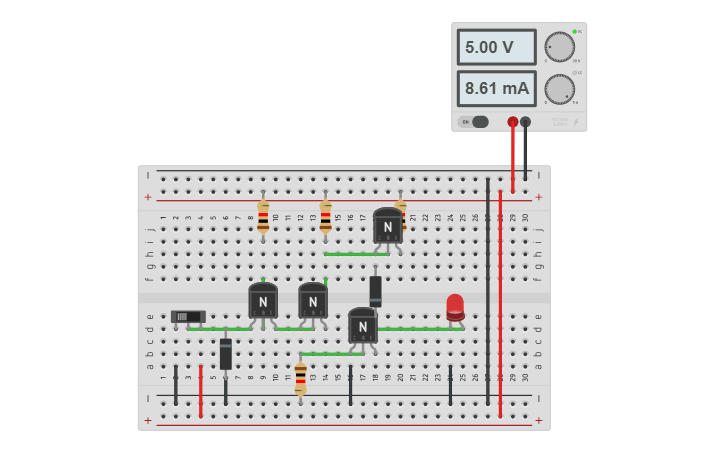 Circuit design TTL_NOT - Tinkercad