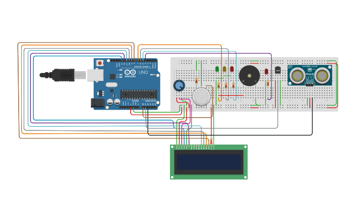 Circuit design Air Quality Project - Tinkercad