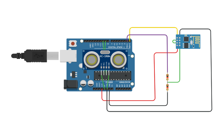 Circuit design Copy of Cloud based temp sensor - Tinkercad