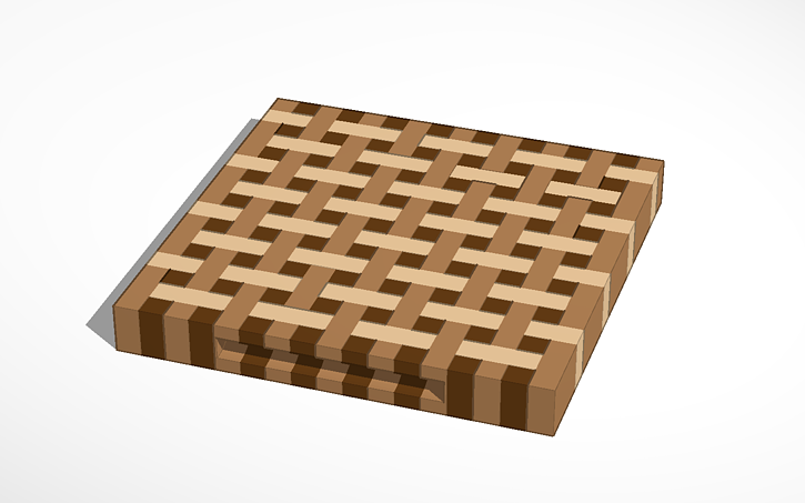 3D design Butcher Block -Open Weave - Tinkercad