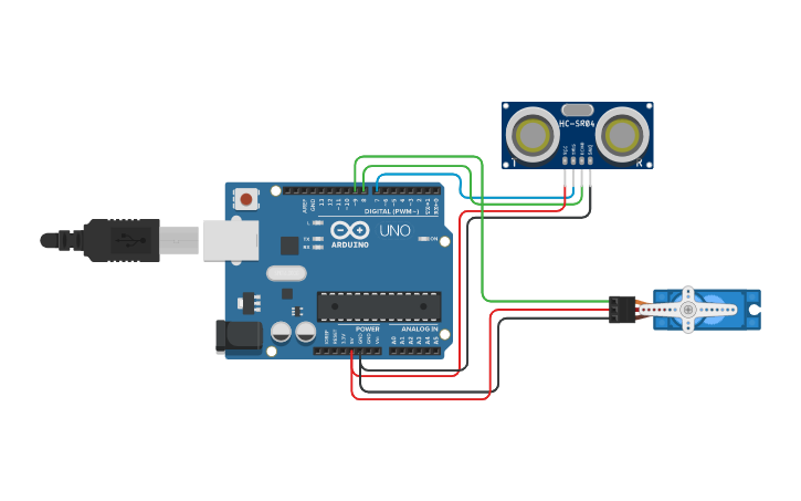 Circuit design toll booth simulation - Tinkercad
