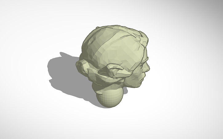 3D design 40k Eldar Head SLA - Tinkercad