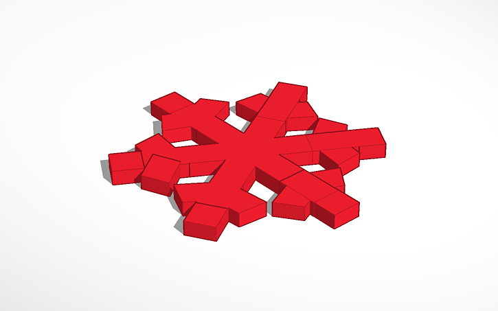 3D design Snowflake - Tinkercad