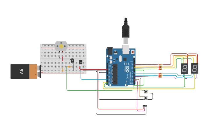Circuit design PARCIAL SPD - SEGUNDA PARTE | Tinkercad