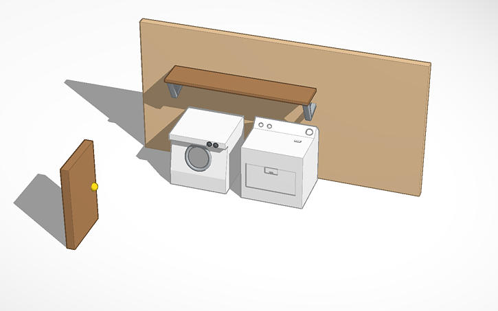 3D design Floor 1-C Laundry Room - Tinkercad