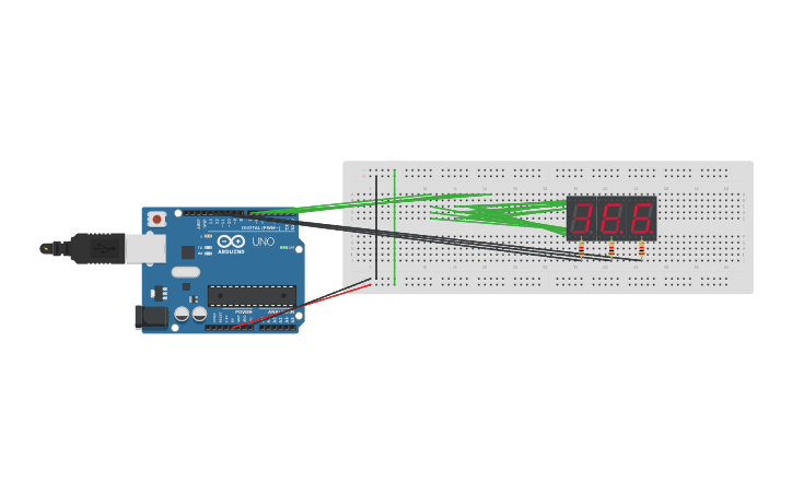 Circuit Design Arduino 7 Segment Anode Tinkercad 5173