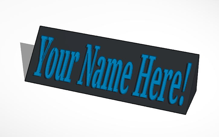 3d Design Nametag Tinkercad