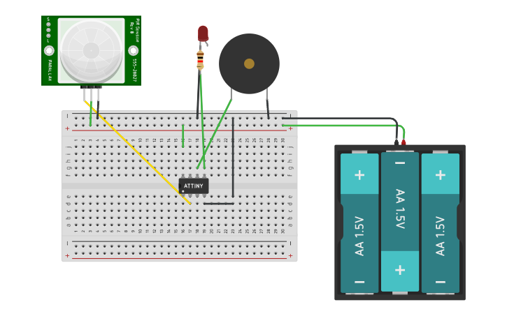 Circuit design Copy of SENSOR INTERFACING | Tinkercad