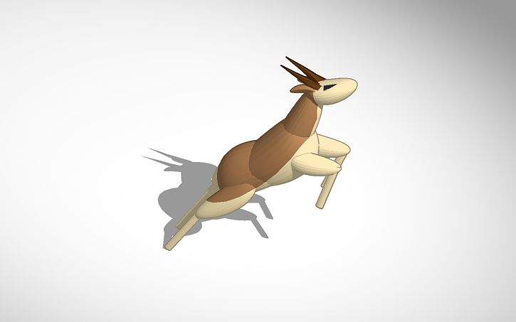 3D design Springbok - Tinkercad
