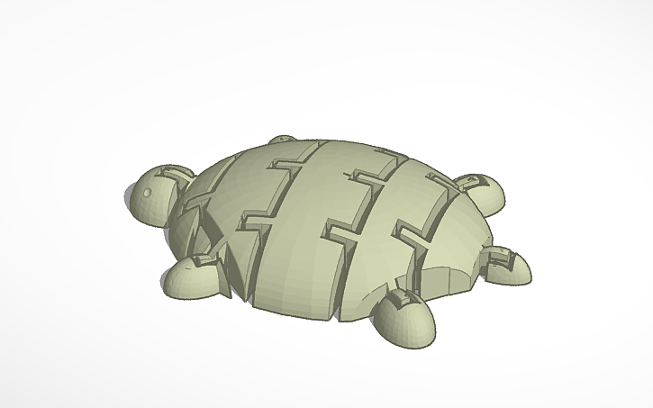 3D Design Articulated Turtle Tinkercad