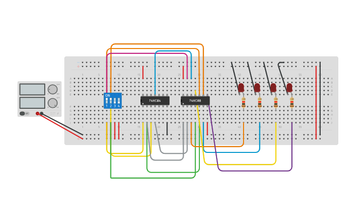 Circuit design DEMULTIPLEXER | Tinkercad