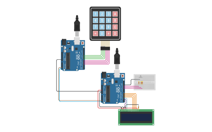 Circuit design TP #3 - Calculadora V2 - Diseño Base - Tinkercad