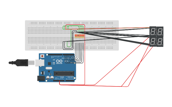 Circuit design Multiple 7 segment display lighting by meet popat ... Circuit design Multiple 7 segment display lighting by meet popat ...