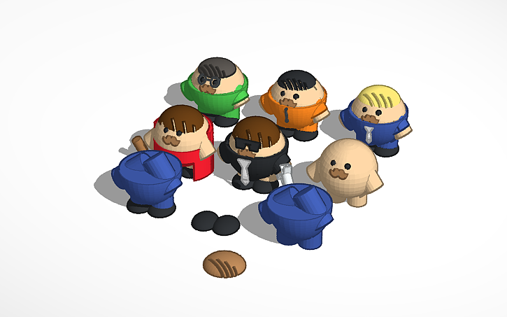 3D design ball people - Tinkercad