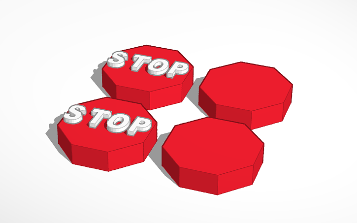 3d Design Stop Signs Tinkercad