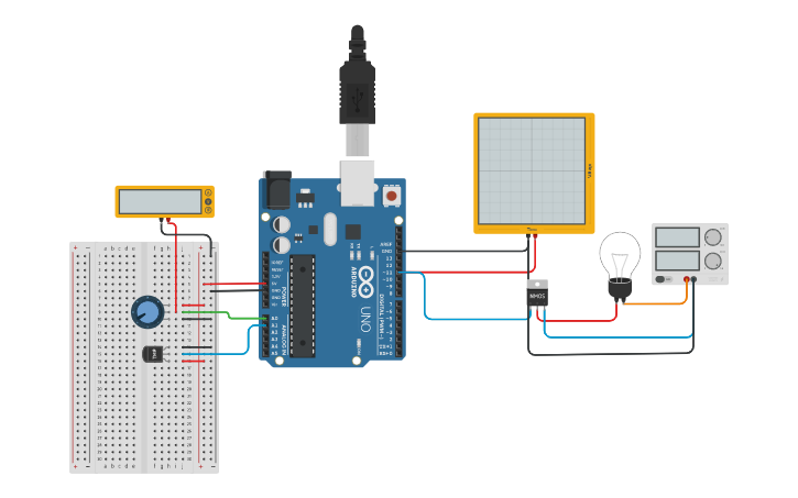 Circuit design Control PWM - Tinkercad