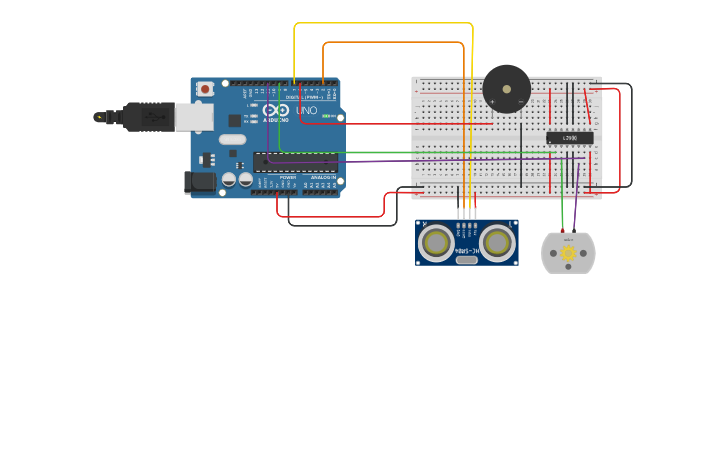 Circuit design iot water tank level - Tinkercad